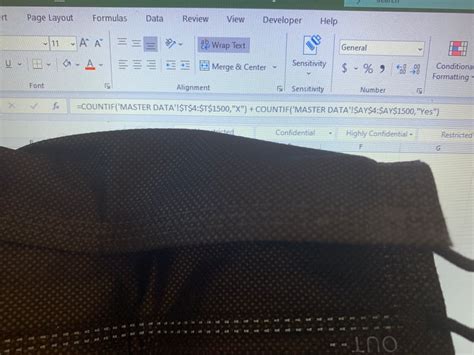Im Trying To Use A Count If Formula To Count How Many Rows Have An X And A Yes But Only In