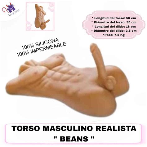 Torso Masculino Realista Beans Sexy Mary