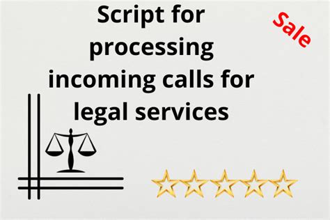 Script For Processing Incoming Calls For Legal Services For 20