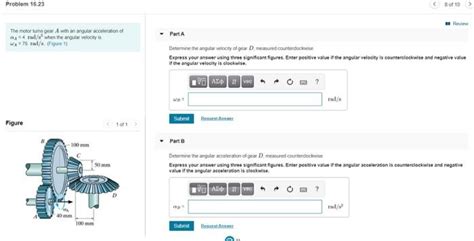 Solved Problem Of Part A The Motor Tumsex With An Chegg Com