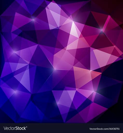 Abstract Triangular Mosaic Purple Background Vector Image