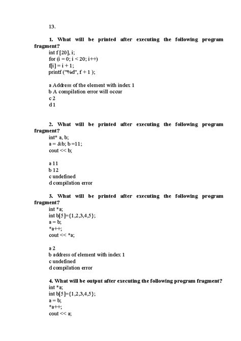 Cs101 Program Fragment Output Analysis Exam Review Studocu