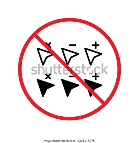 Forbidden Cursor Icon Prohibited Arrow Vector Stock Vector Royalty Free Shutterstock