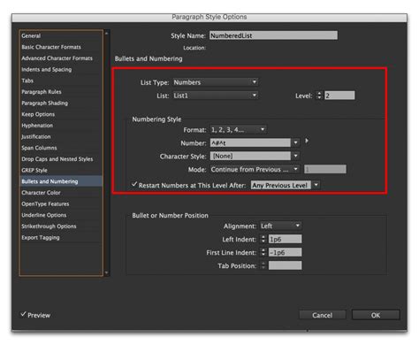 Adobe InDesign Automatically Restart Numbered Lists Rocky Mountain Training