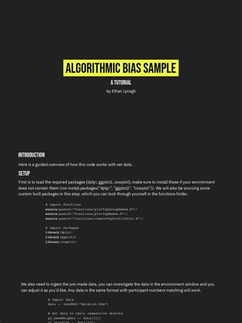 Algorithmic Bias Sample Pdf Computer Science Theoretical Computer