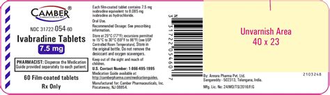 Ivabradine Package Insert