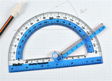 180 Shatter Resistant Swing Arm Protractor 6 Maped Helix USA