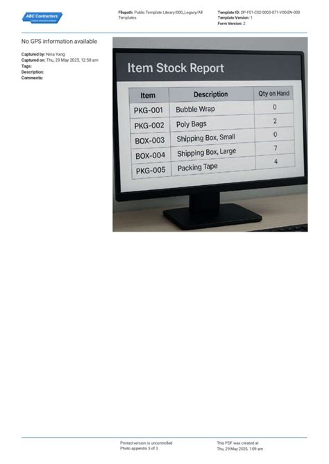 Equipment Decontamination Checklist Template For Hazmat Ppe