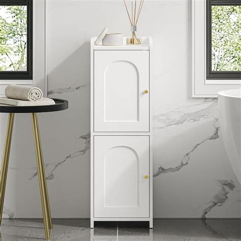Hzuaneri Bathroom Storage Cabinet Corner Floor Cabinet With 2 Doors