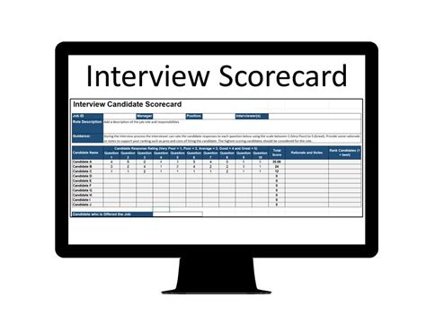 Interview Scorecard Template Excel Project Templates