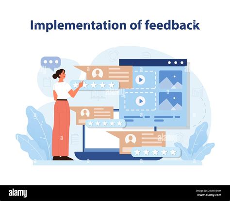 Feedback Implementation Process Detailed Illustration Of A Professional Analyzing And
