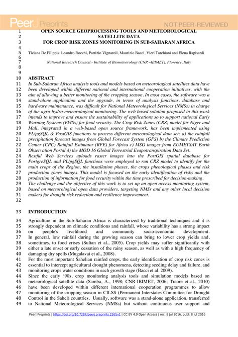 Pdf Open Source Geoprocessing Tools And Meteorological Satellite Data For Crop Risk Zones Pdf Open Source Geoprocessing Tools And Meteorological Satellite Data For Crop Risk Zones