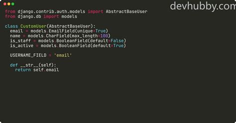 how to create a custom user model in django r djangolearning