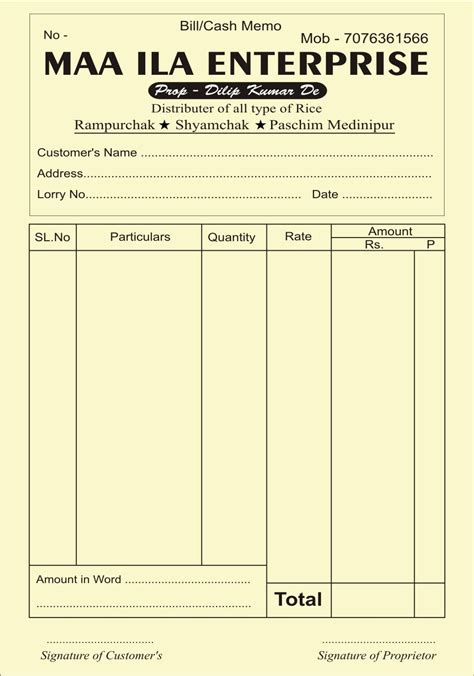 Bill Book Printing Service For Shop 41 Off