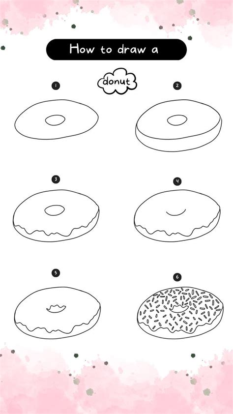 How To Draw A Cute Donut Kawaii Easy Step By Step Tutorial Cute Doddles