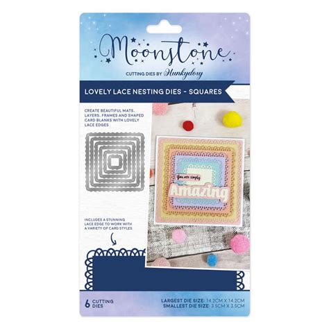 Moonstone Dies Lovely Lace Nesting Dies Squares Hobbymaker
