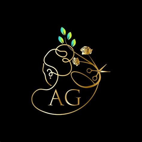 Premium Vector Ag Initial Logo Salon Luxury Cosmetics Spa Beauty Vector Template