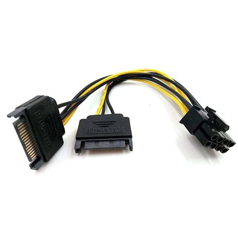 M20rs 18awg Pc Server 2x15pin Sata To 6 8 Pin Pci E 6 8 Pci E 15pin Sata Sata Cable Power Supply
