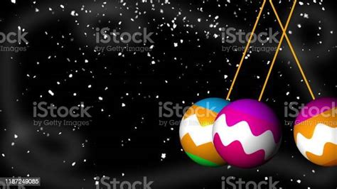 크리스마스 색깔의 공은 깜박이는 빛의 배경에 스윙 컴퓨터에서 생성된 3d 렌더링 웹 배경 0명에 대한 스톡 사진 및 기타 이미지 0명 12월 3차원 형태 Istock