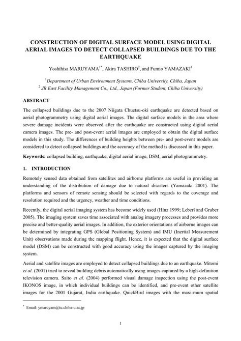 Pdf Construction Of Digital Surface Model … Construction Of Digital