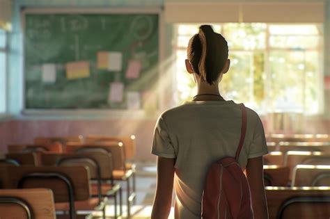 Premium Photo Teacher Standing In Front Of Classroom