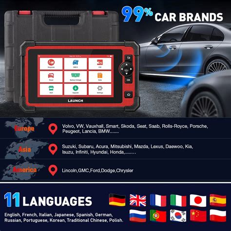 LAUNCH X431 CRP919E Car Diagnostic Tools Auto OBD OBD2 Scanner Active Test ECU Coding CANFD DOIP