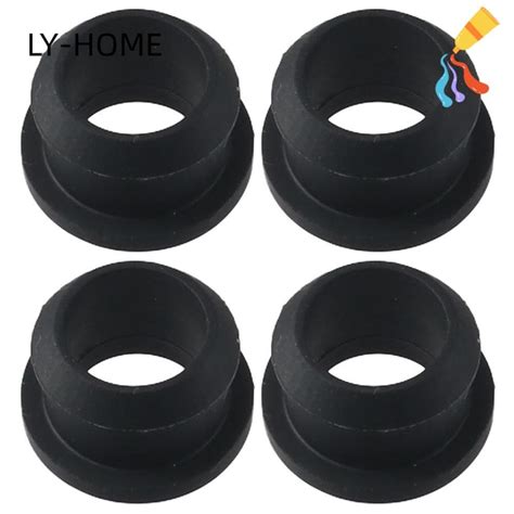 LY HOME 4Pcs Rubber Grommets Round Black White Rubber Plug Hole Grommet Waterproof Silicone
