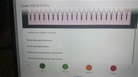 Exam Rqi Als Entry Choose The Correct Answer Performing Vagal Maneuver