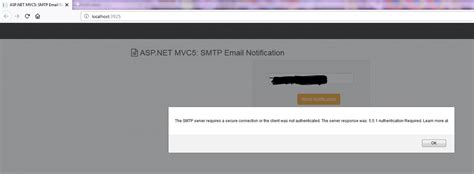 Aspnet Mvc 5 Smtp Email Notification