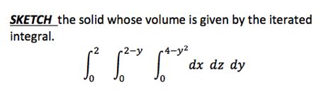 Solved SKETCH The Solid Whose Volume Is Given By The Chegg