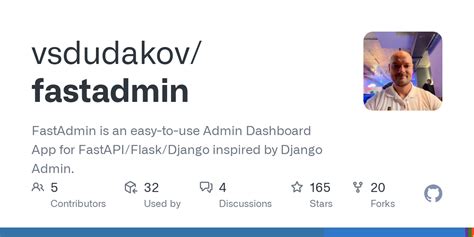 Github Vsdudakovfastadmin Fastadmin Is An Easy To Use Admin Dashboard App For Fastapiflask
