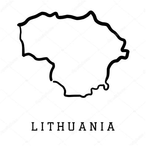 Lithuania Map Vector Shape — Stock Vector © Tupungato 128163070