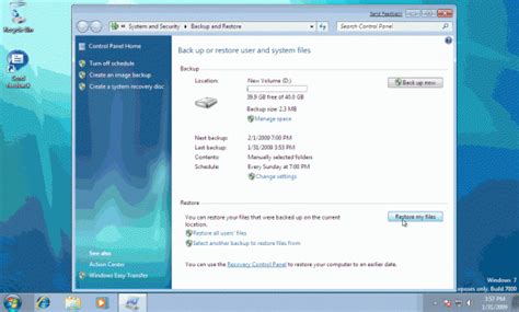 Restore Deleted Files With Windows 7 Backup And Restore