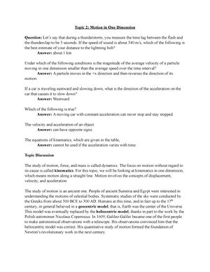 Introduction To Physics I Newton S Laws Of Motion Powerpoint