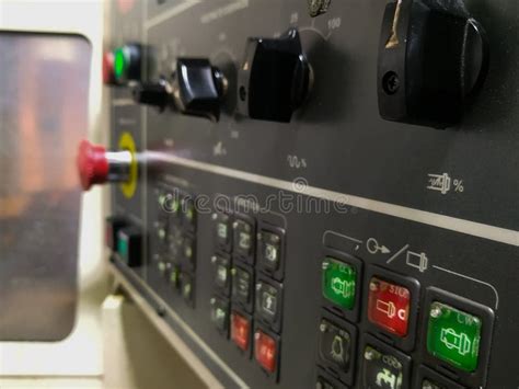 Computer Control Panel Lathe With Numerical Control Stock Photo Image Of Airport Captain