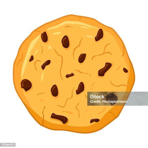 초콜릿 칩 쿠키 흰색 배경에 격리 달콤한 음식 쿠키 아이콘입니다 비스킷 작은 구운 호감 조각과 바삭한 과자 벡터 일러스트레이션 갈색에 대한 스톡 벡터 아트 및 기타 이미지