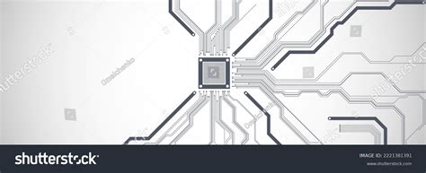 Cpu Concept Circuit Board Technology Background Stock Vector Royalty Free