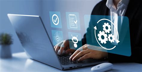 로보틱 프로세스 자동화 또는 Rpa Ai 로봇 관리로 비즈니스 작업을 자동화하는 기술 디지털 트랜스포메이션을 통한 자동화된 산업