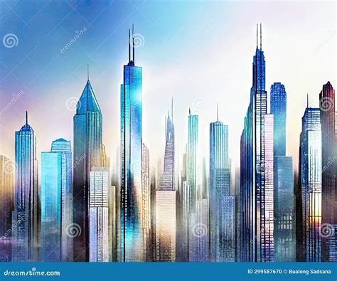 Virtual Metropolis In Digital Simulation Vector 146360592