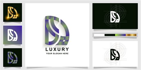 Letter Bea Or A Monogram Logo Template With Business Card Design