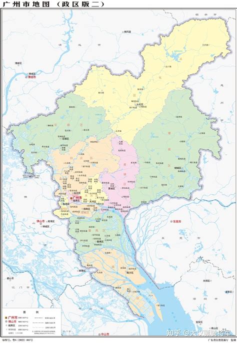 图文解读广州市行政和地理（含11个区2023年高清地图） 知乎