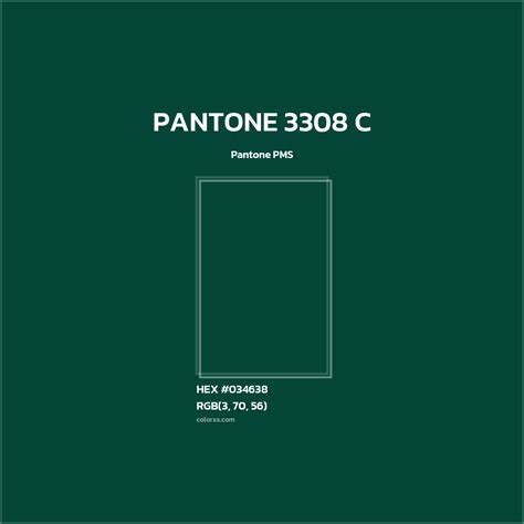 Pantone 3308 C Complementary Or Opposite Color Name And Code 034638