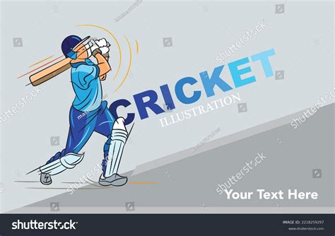 Cricket Player Poster Design Vector Stock Vector Royalty Free 2218259297 Shutterstock