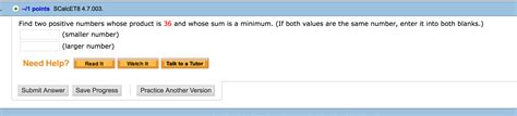 solved find two positive numbers whose product is 36 and
