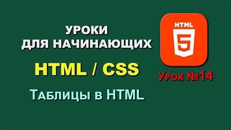 Основы Html Css Урок 14 Таблицы Youtube