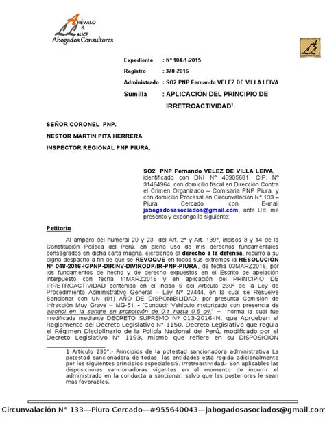 Principio De Retroactividad Benigna En El Derecho Administrativo Pdf