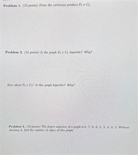 Solved Problem 1 10 Points Draw The Cartesian Product
