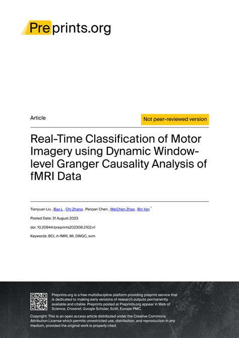 Pdf Real Time Classification Of Motor Imagery Using Dynamic Window