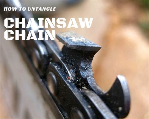 How To Untangle A Chainsaw Chain Sumo Gardener