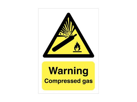 Warning Compressed Gas Sign Imprint Signs And Graphics